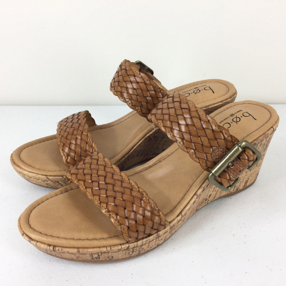 boc | Shoes | Boc Born 8 M Brown Braided Wedge Platform Sandals | Poshmark